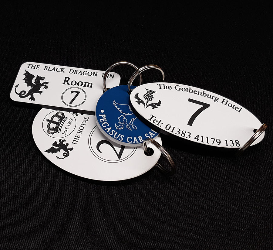 High Quality Hard Wearing 3mm Thick Laminate Key Fobs - Key Tags - Key ...